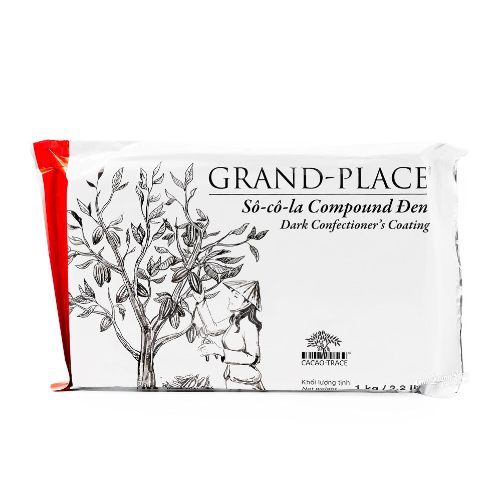 Phong Vân | Socola compound đen Grand Place Dark Confectioner's Coating 1kg