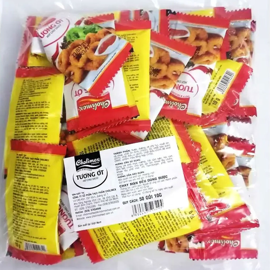 Phong Vân | Tương ớt Cholimex lốc 50 gói 10gr