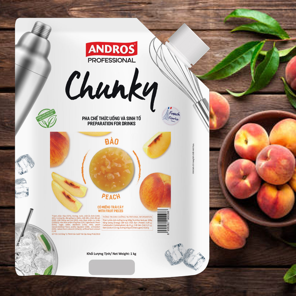 Phong Vân | Mứt đào Andros Chunky Peach 1kg