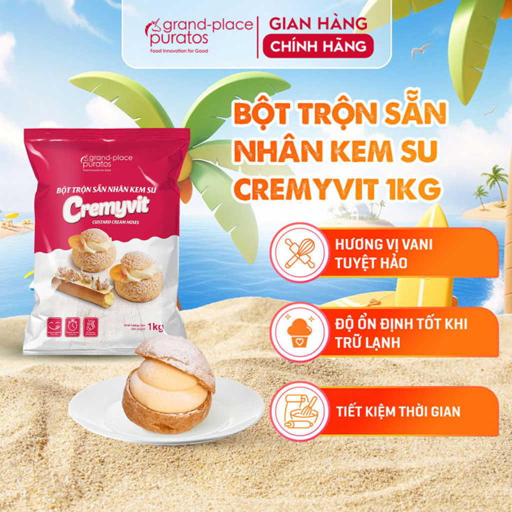 Phong Vân | Bột trộn nhân kem su Cremyvit 1kg