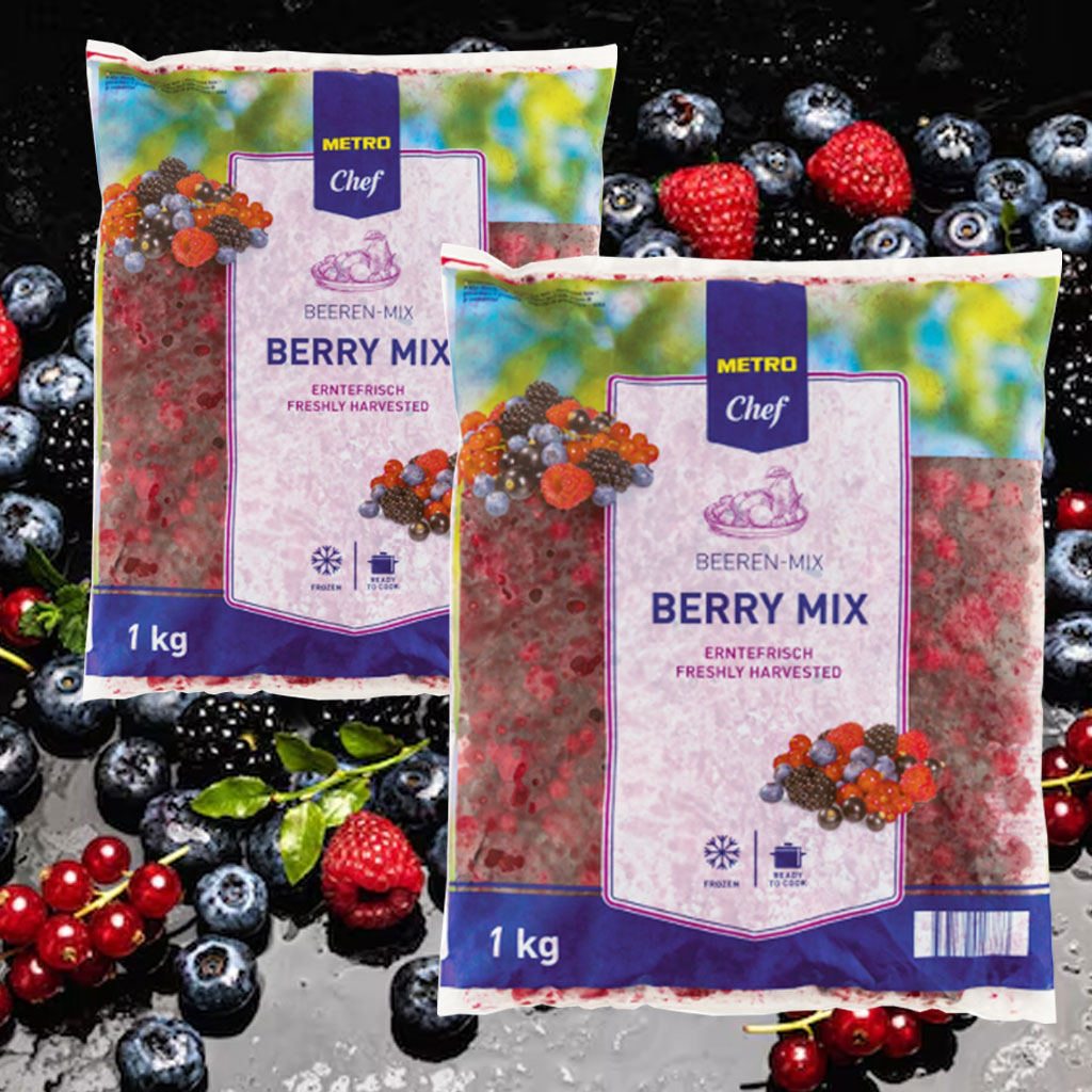 Phong Vân | Mix Berries đông lạnh IQF Metro Chef 1kg
