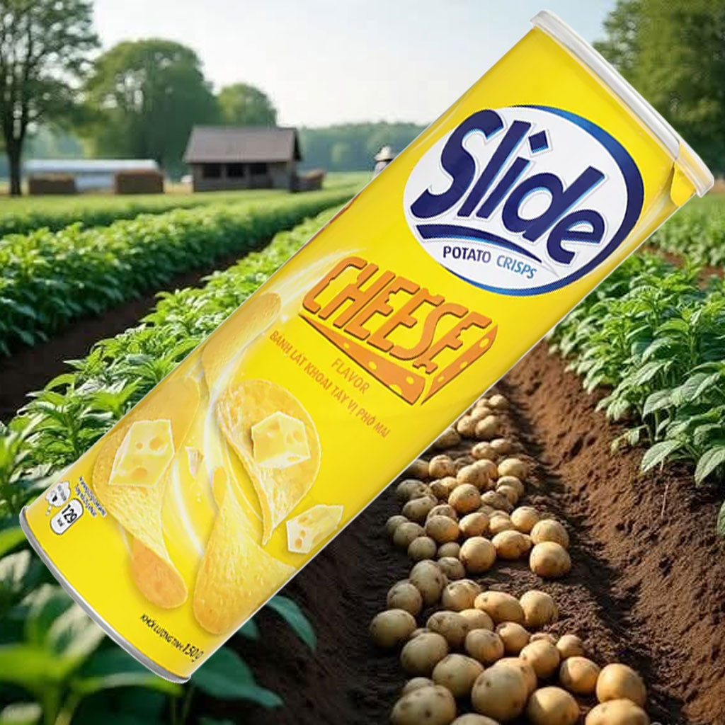 Phong Vân | Khoai Tây Chiên Vị Phô Mai Slide Potato Crisps 150gr