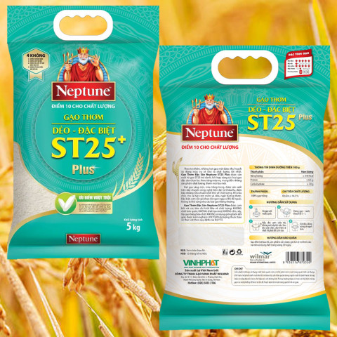Phong Vân | Gạo thơm dẻo đặc biệt Neptune ST25 Plus 5kg