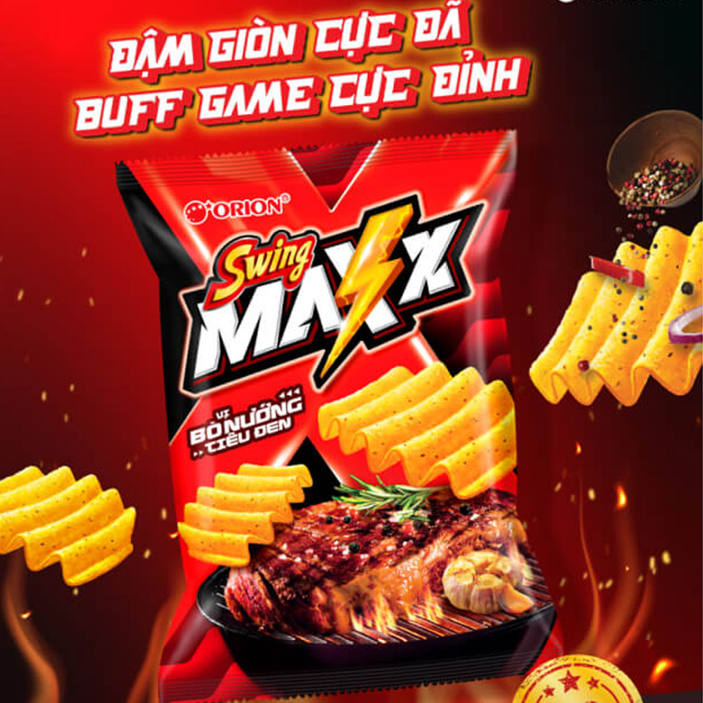 Phong Vân | Snack vị bò nướng Swing Maxx
