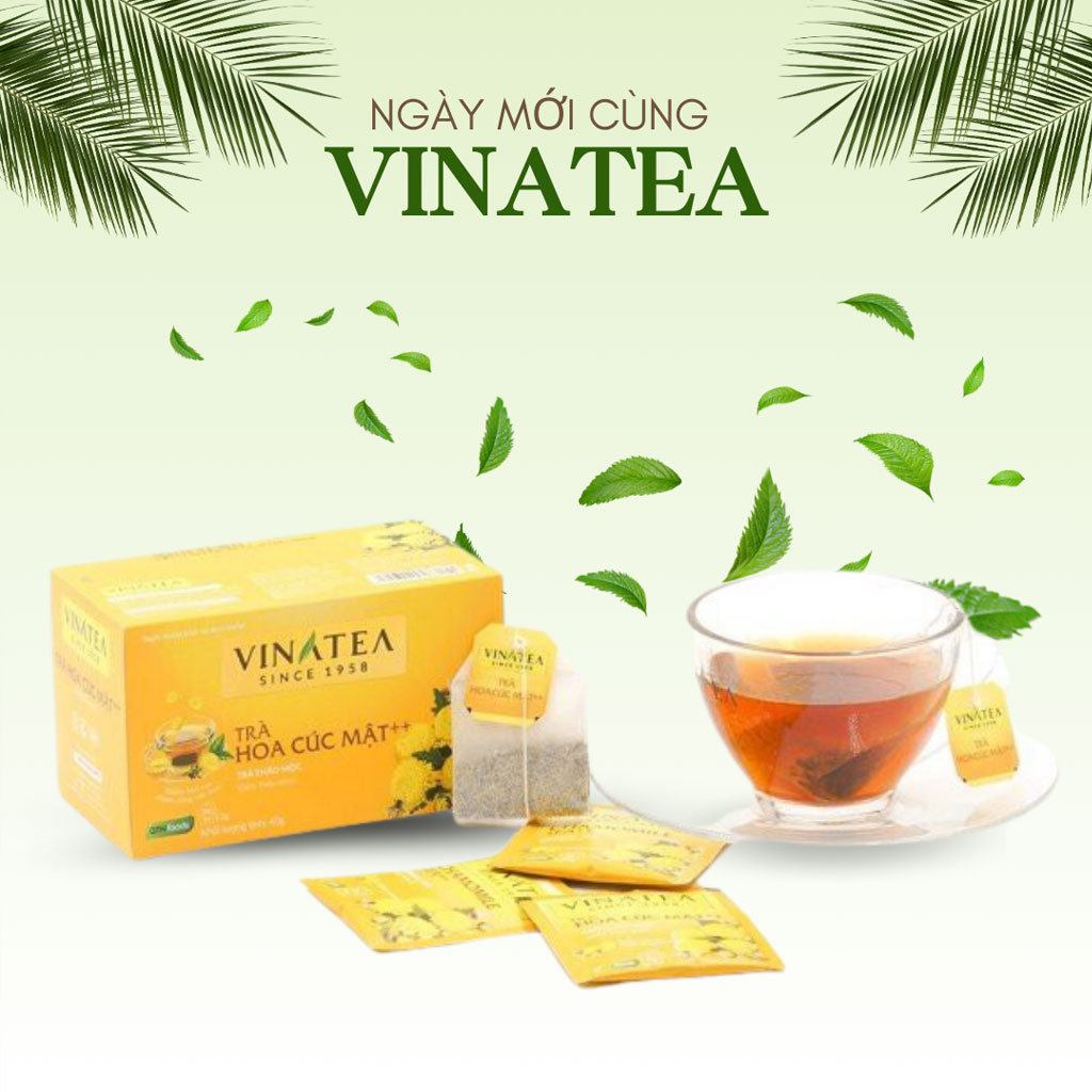 Phong Vân | Trà hoa cúc mật ++ Vinatea túi lọc hộp 40g