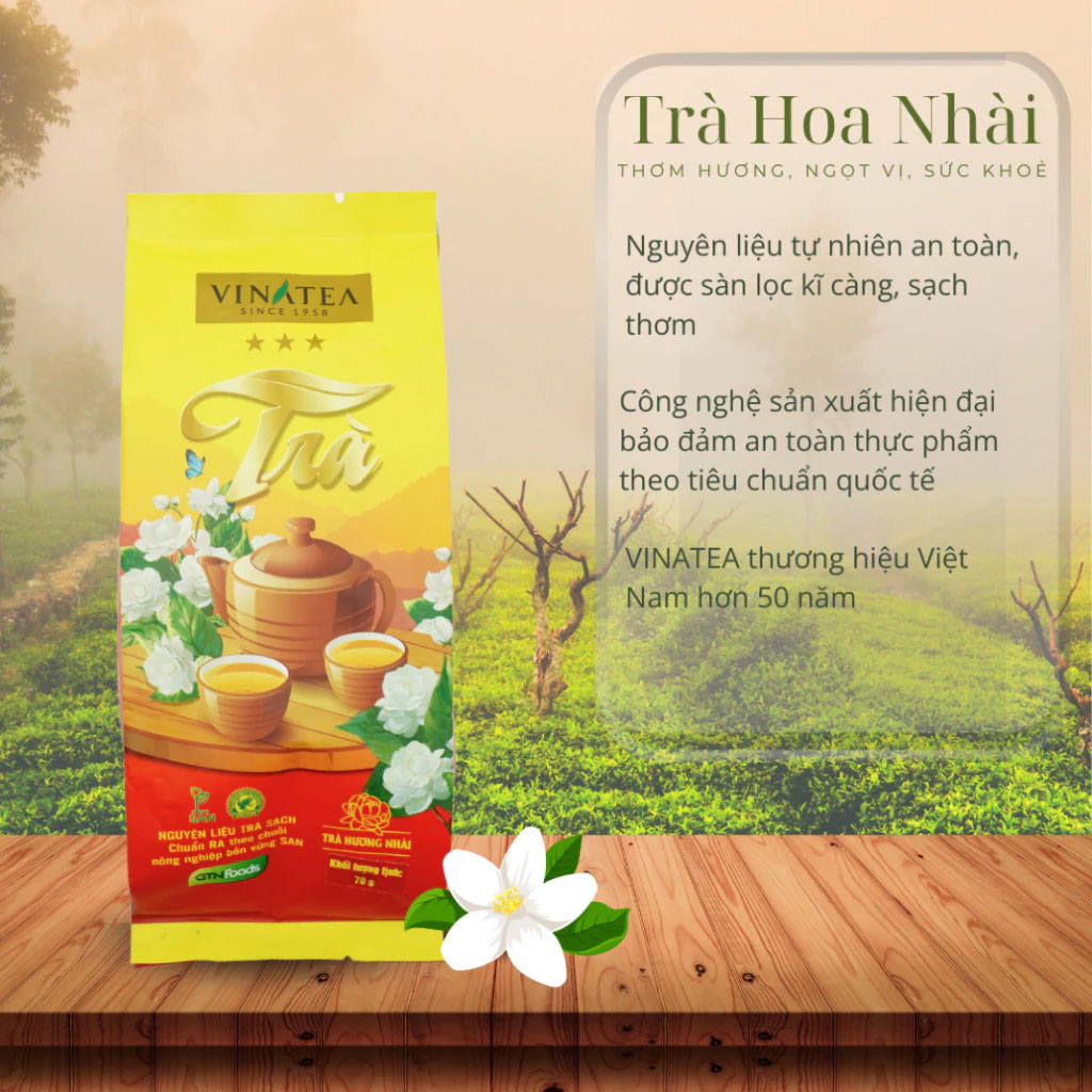 Phong Vân | Trà xanh hương nhài Vinatea 70g